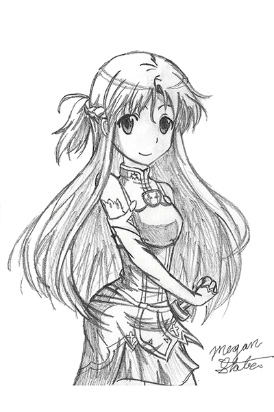 Anime – Sword Art Online – Yuuki Asuna Sketch – Welcome to MegaMouseArts!