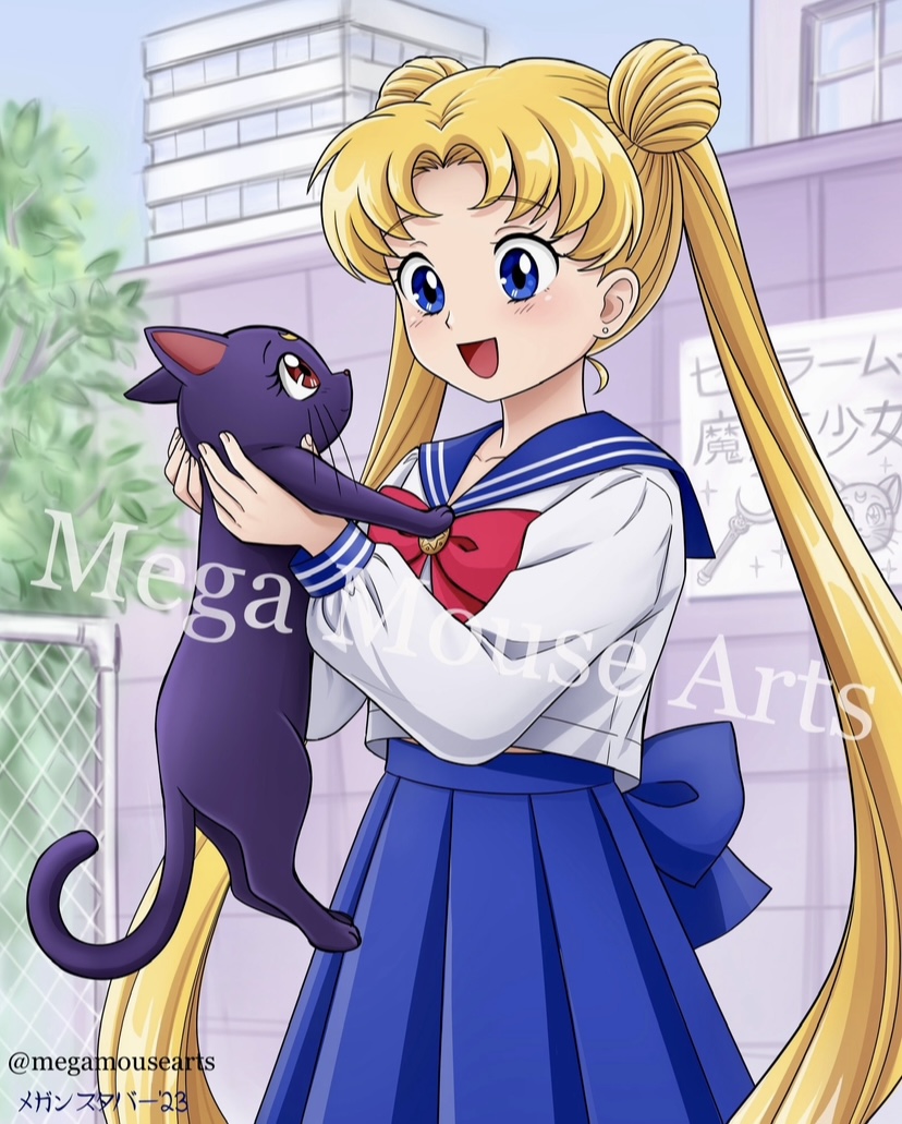 Anime – Sailor Moon – Usagi and Luna – Welcome to MegaMouseArts!